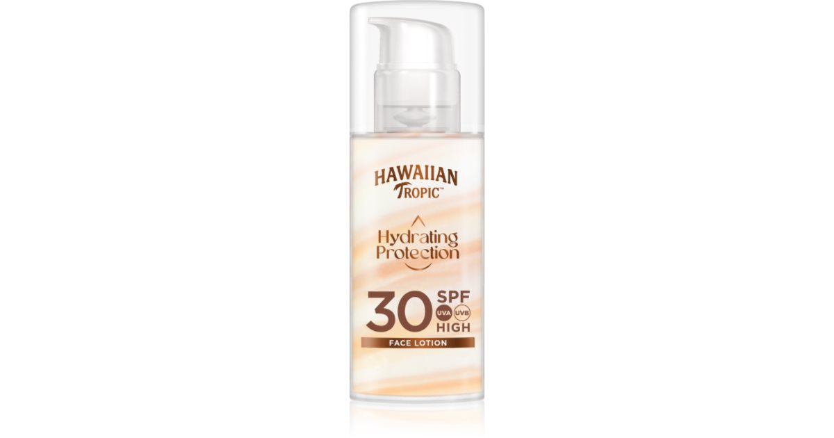 Hawaiian Tropic Hydrating Protection Face Lotion Face Sun Cream SPF 30 ...