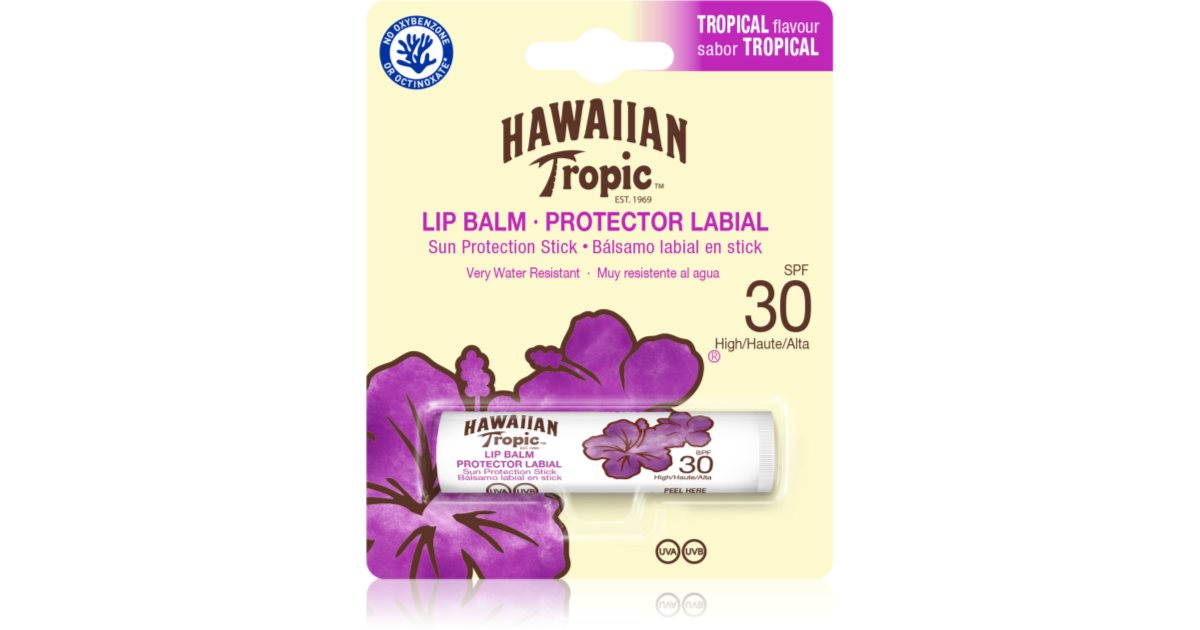 Hawaiian Tropic Lip Balm Protector Labial balzám na rty SPF 30 | notino.cz