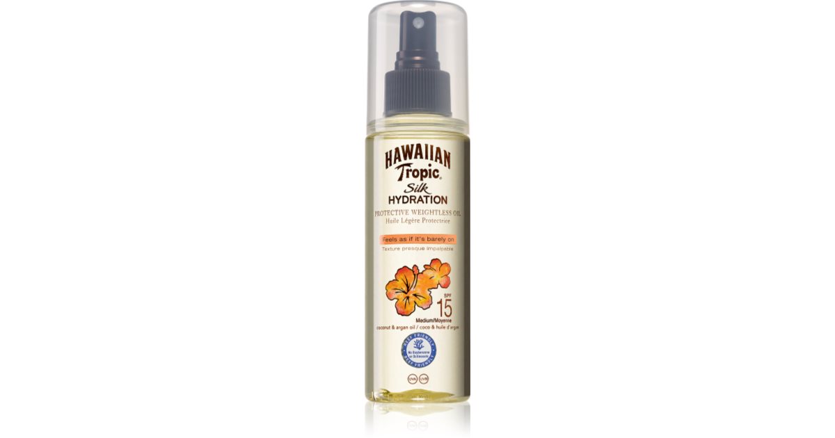 Hawaiian Tropic Silk Hydration Sol-olja för ansikte och kropp SPF 15 ...