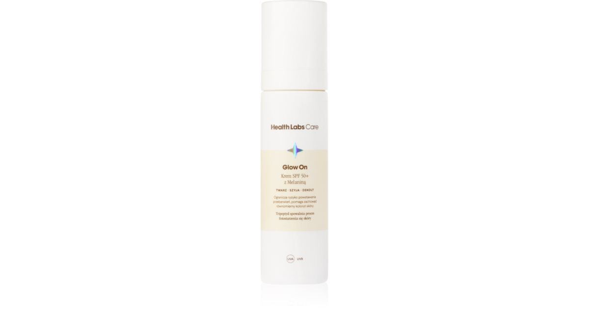 Health Labs Care Glow On SPF 50+ with Melanin crema de día SPF 50 ...