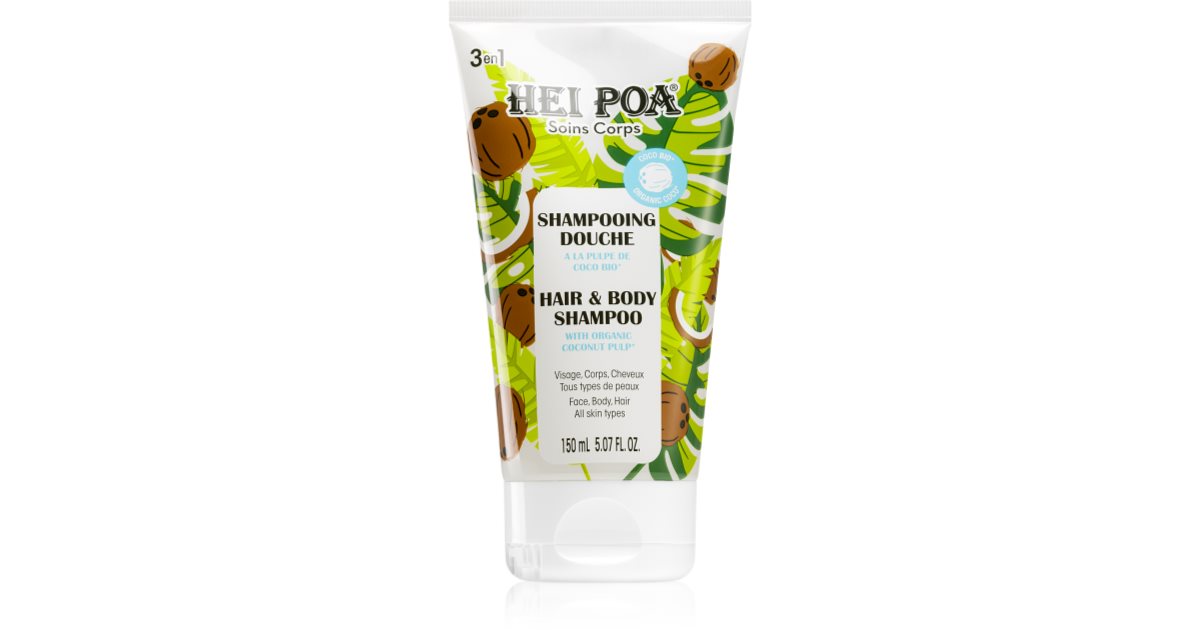 Hei Poa Organic Coconut Oil Shampoo mit Kokosöl Für Körper und Haar Hei Poa Organic Coconut Oil Shampoo mit Kokosöl Für Körper und Haar