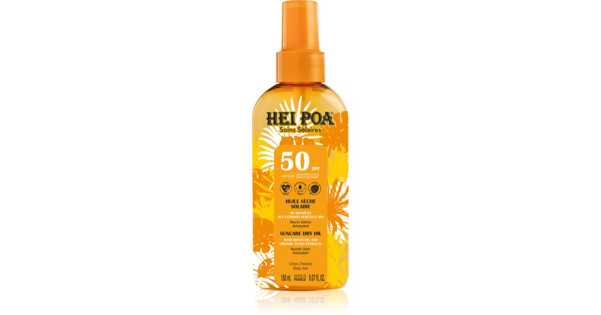 Hei Poa Tahiti Monoi Oil Torr sol-olja SPF 50 | notino.se