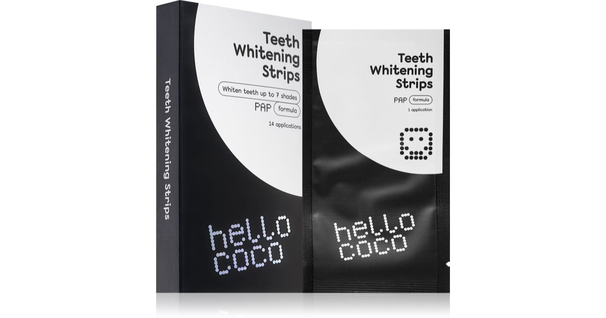 hello coco PAP+ Teeth Whitening Strips Zahnweißer-Streifen für die Zähne