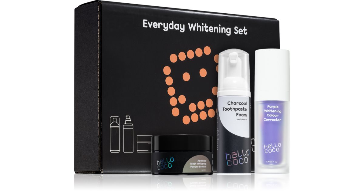 Hello Coco Teeth Whitening Everyday Whitening Set bělicí sada na zuby ...