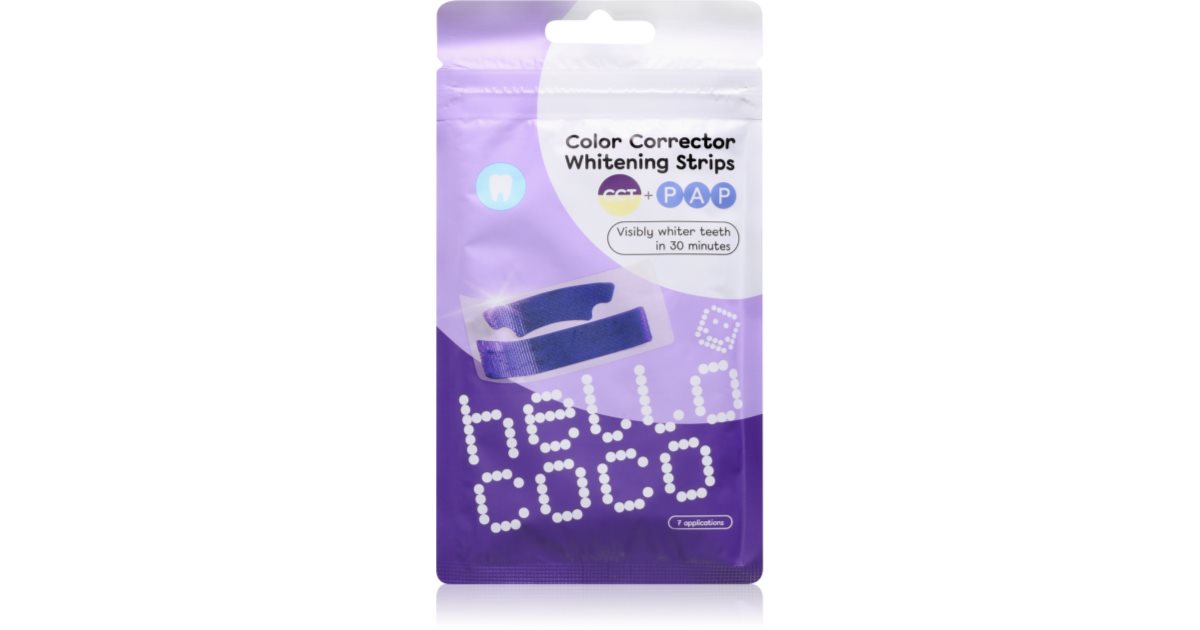 hello coco Color Corrector Whitening Strips belilni trakovi | notino.si
