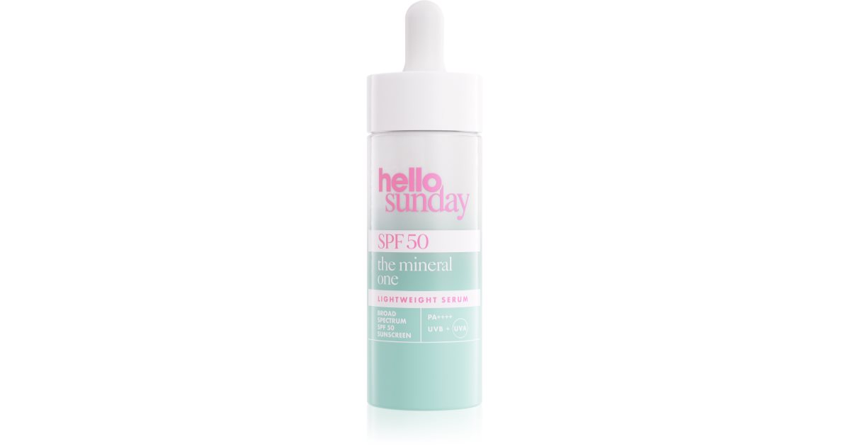 hello sunday the mineral one lightweight serum drops leichtes Serum SPF 50