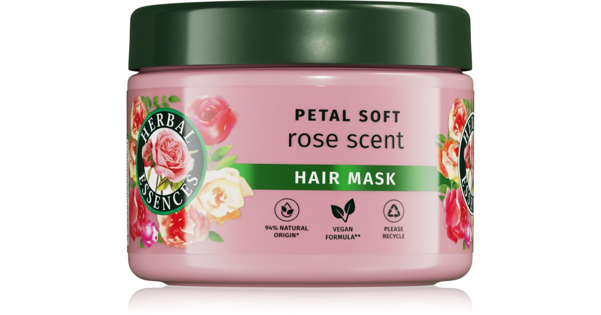 Herbal Essences Rose Scent Petal Soft masque nourrissant pour cheveux ...