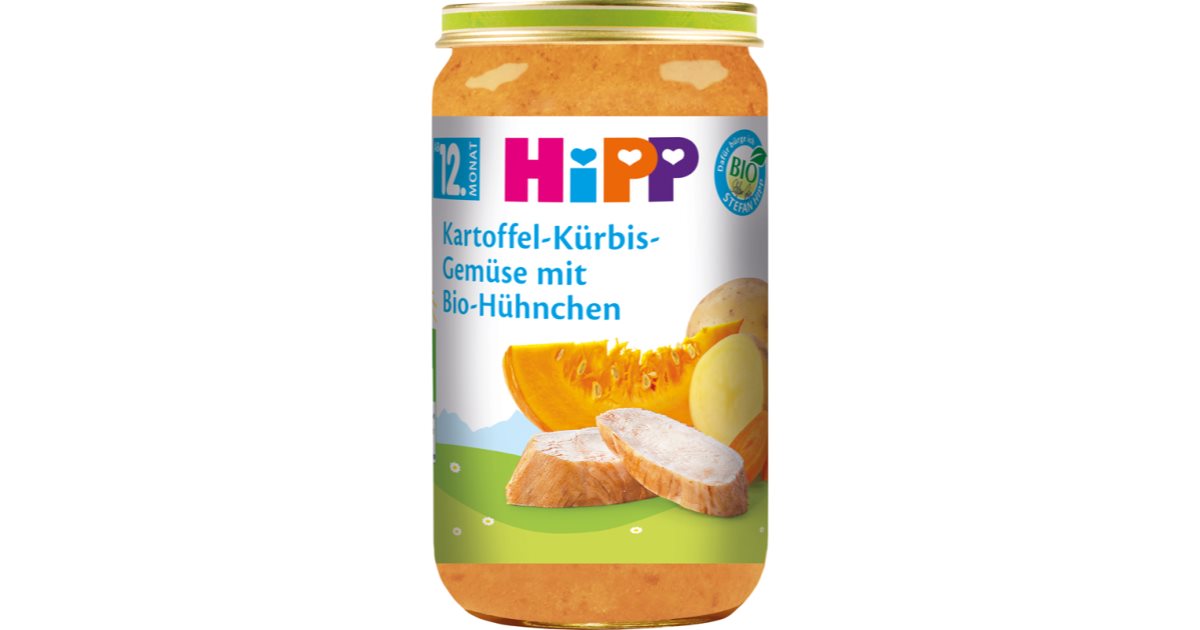 Hipp BIO zemiaky, tekvica, zelenina s kuracím mäsom detský príkrm ...