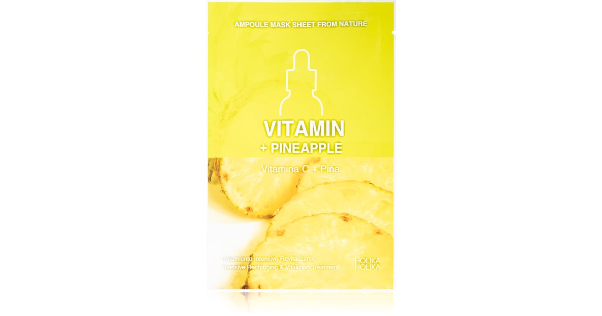 Holika Holika Ampoule Mask Sheet From Nature Vitamin C + Pineapple ...