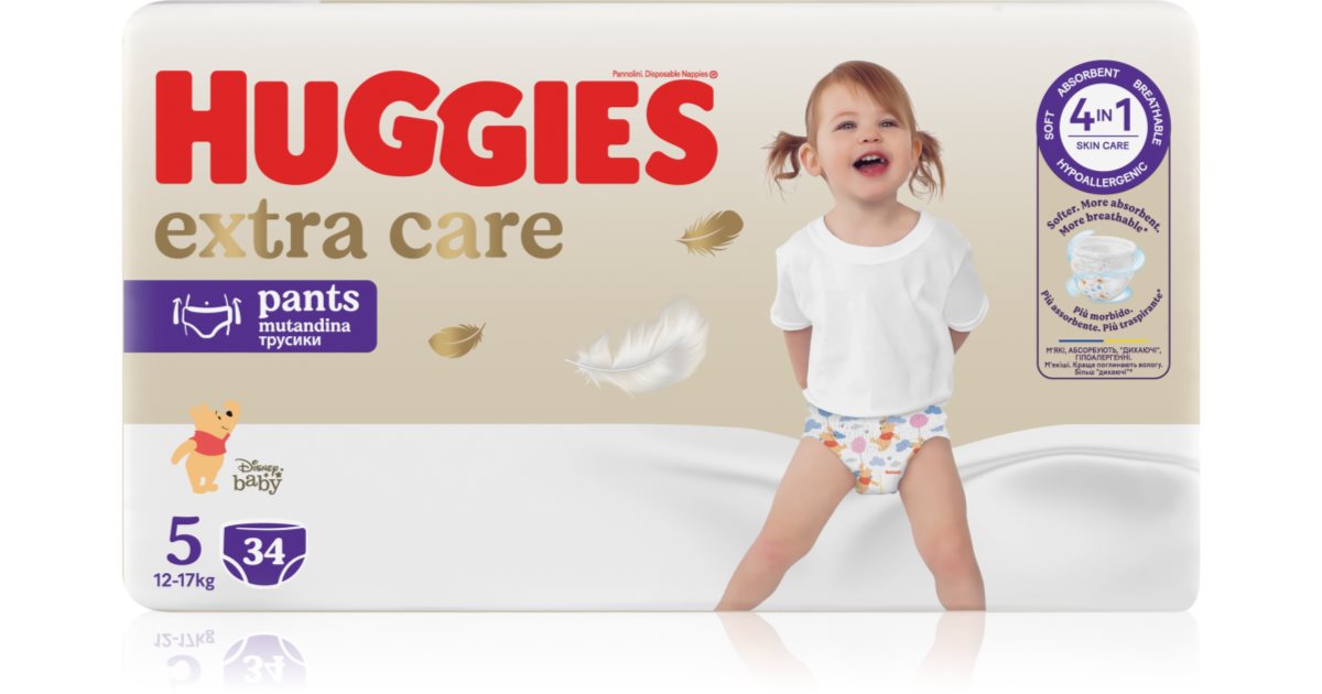 Huggies Extra Care Pants Size 5 disposable nappy pants | notino.ie