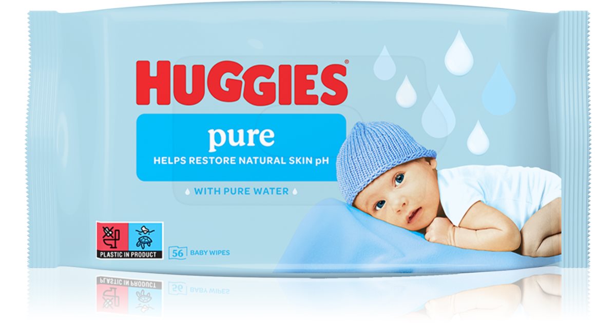 Huggies Pure Cleansing Wipes for children from birth | notino.ie