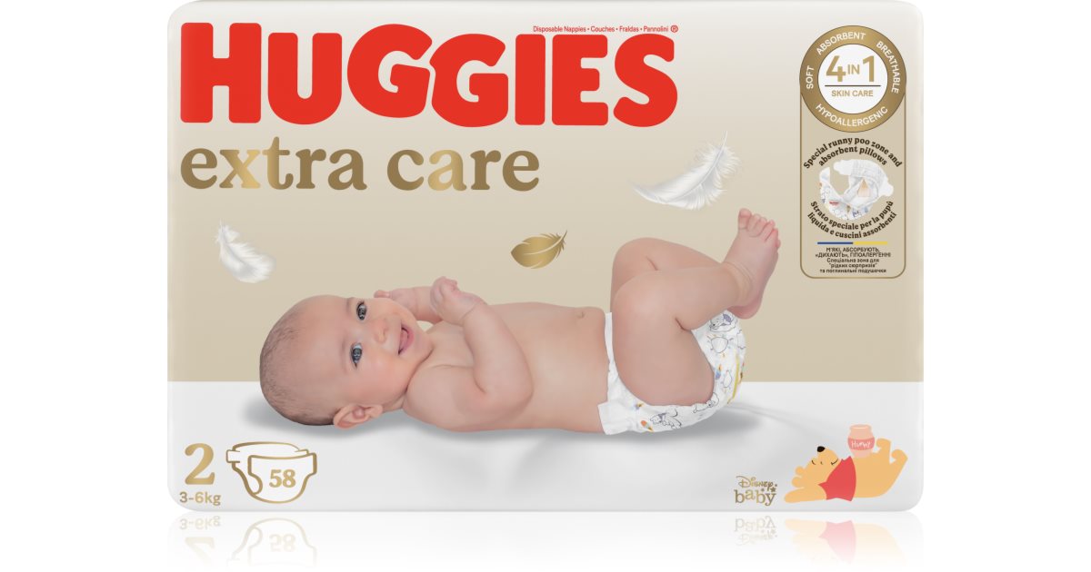 Huggies Extra Care Size 2 disposable nappies | notino.ie
