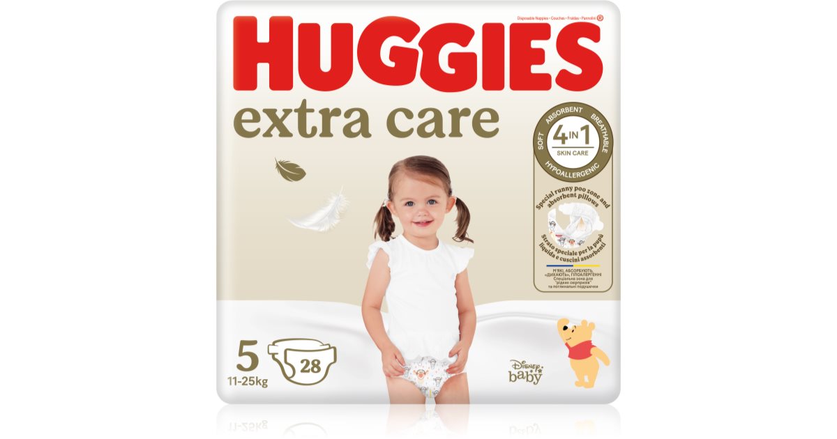 Huggies Extra Care Size 5 disposable nappies | notino.ie