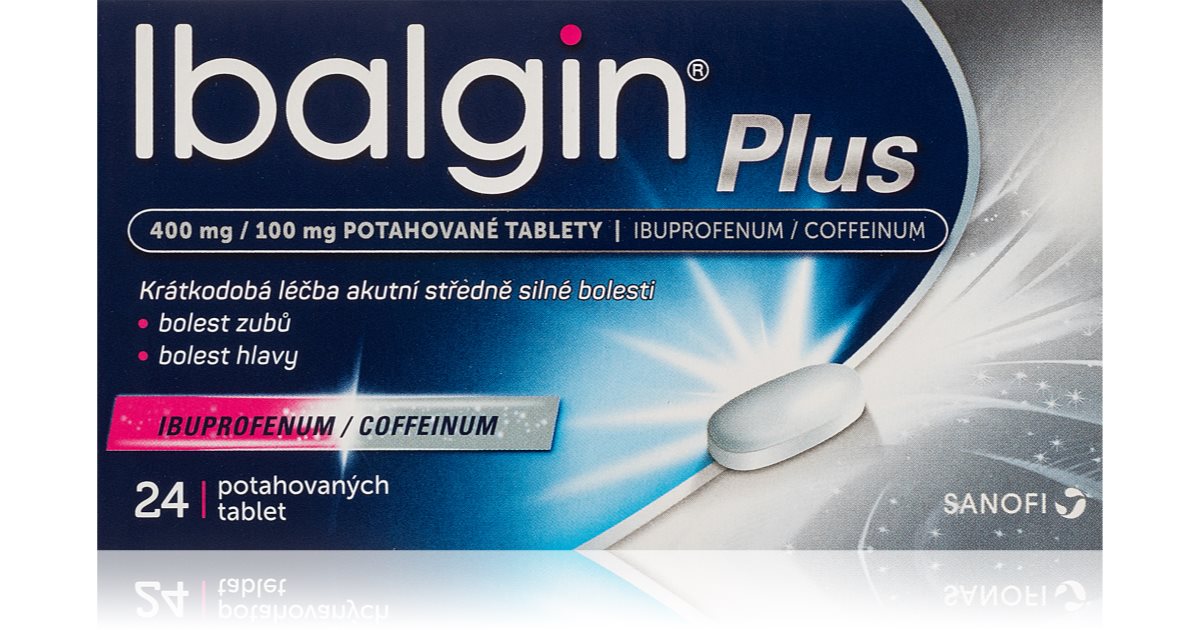 Ibalgin Ibalgin Plus 400mg/100mg potahované tablety ke krátkodobé ...