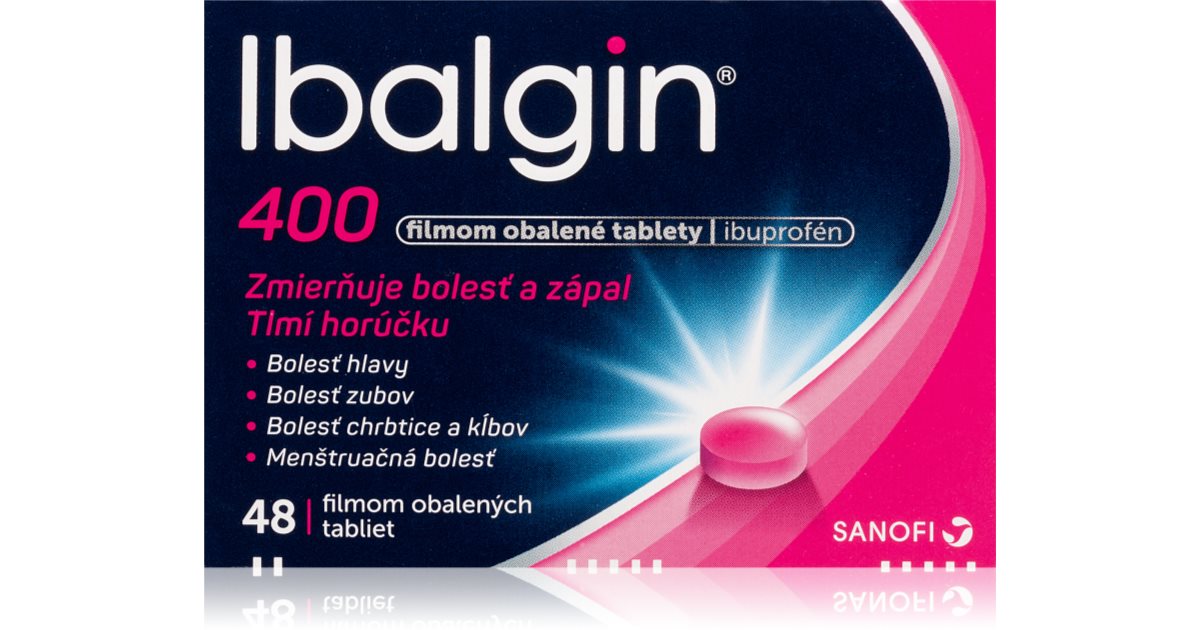 Ibalgin Ibalgin 400 mg filmom obalené tablety na zníženie horúčky a ...