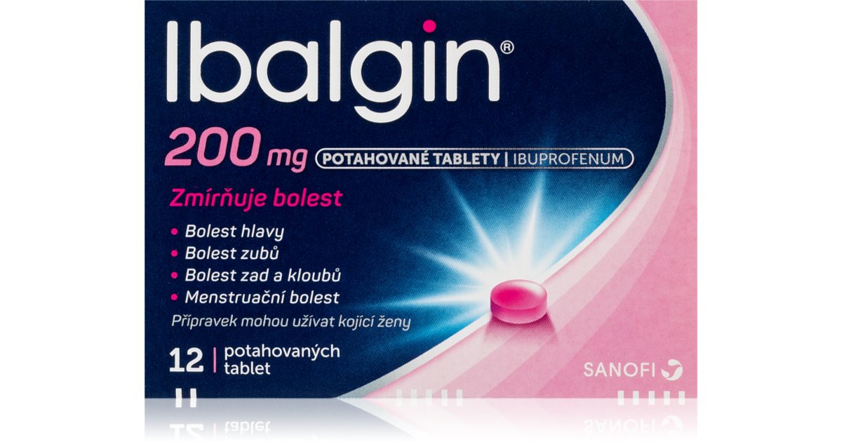 Ibalgin Ibalgin 200 mg potahované tablety ke snížení horečky a tlumení ...