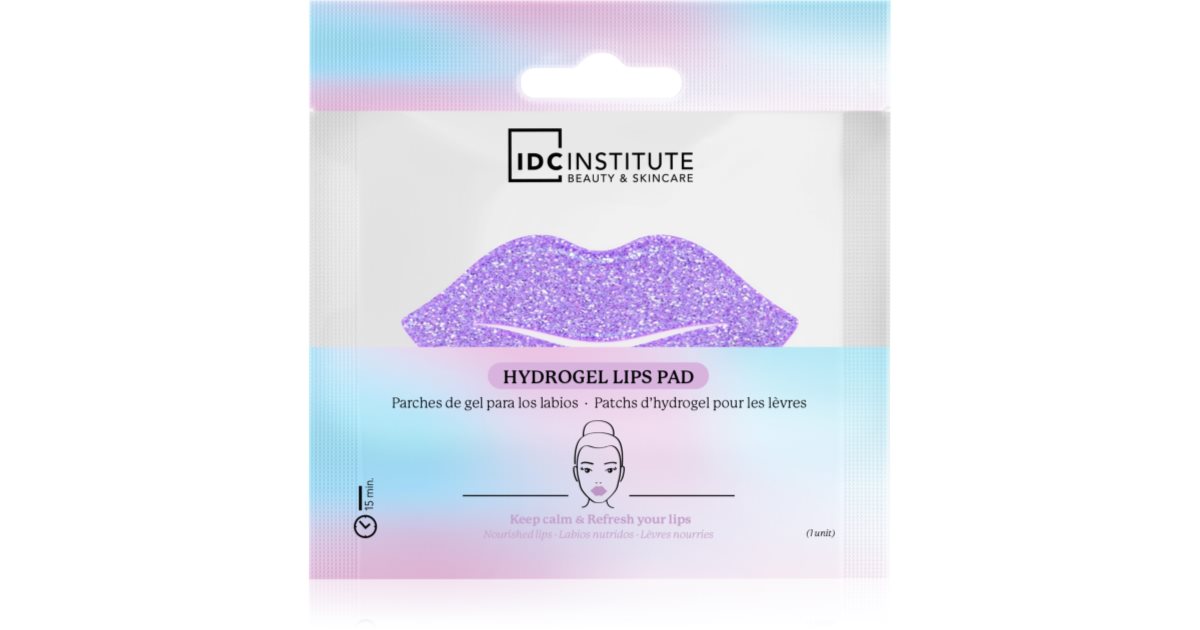 IDC Institute Glitter Lip Purple máscara de hidrogel para lábios ...