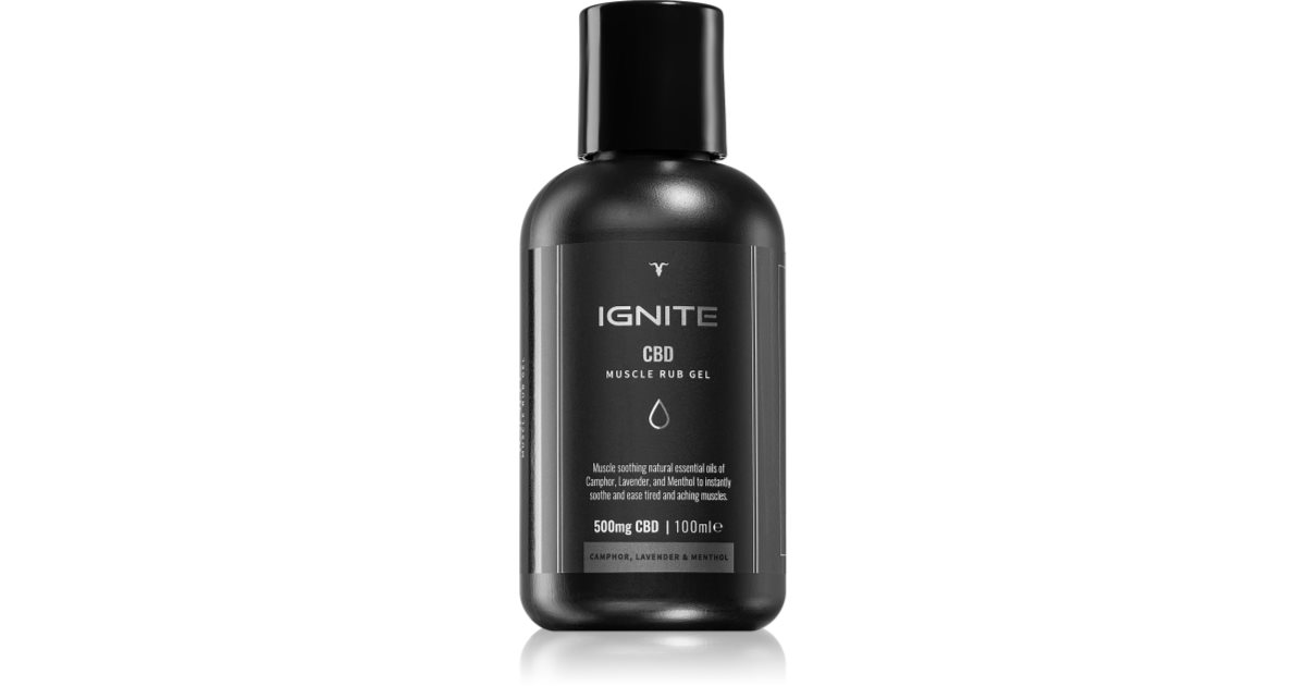 Ignite CBD Camphor, Lavender & Menthol 500mg massage gel for muscles ...