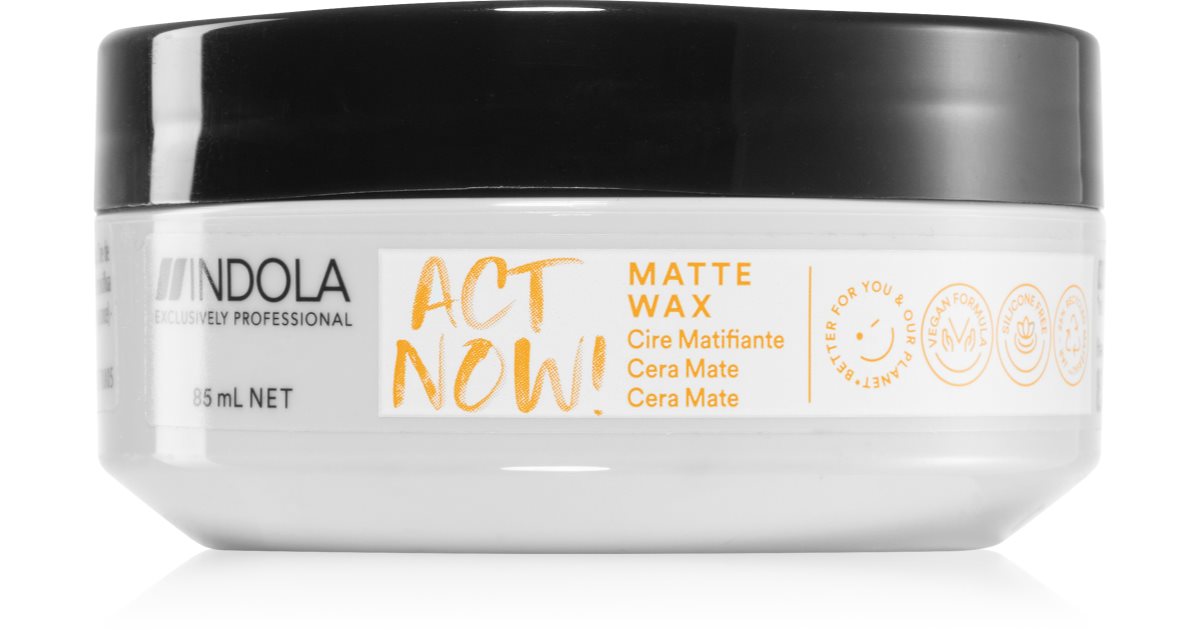 Indola Act Now! Matte Wax mattifying hair wax | notino.co.uk