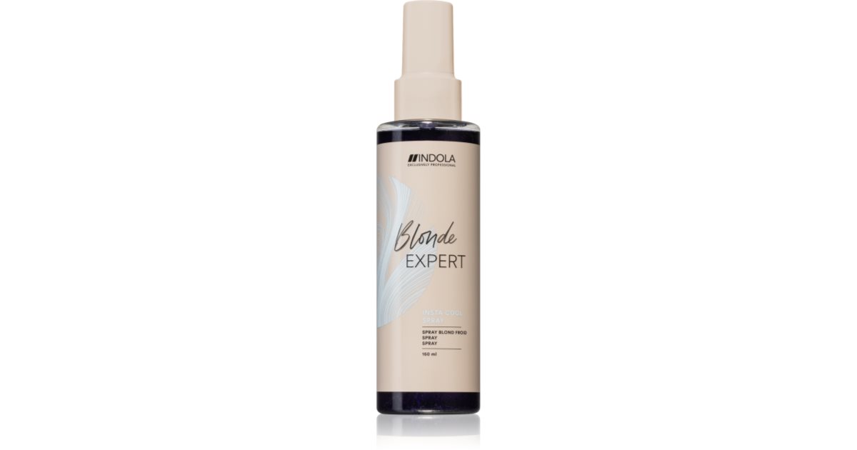Indola Blond Expert Insta Cool hairspray neutralising yellow tones ...