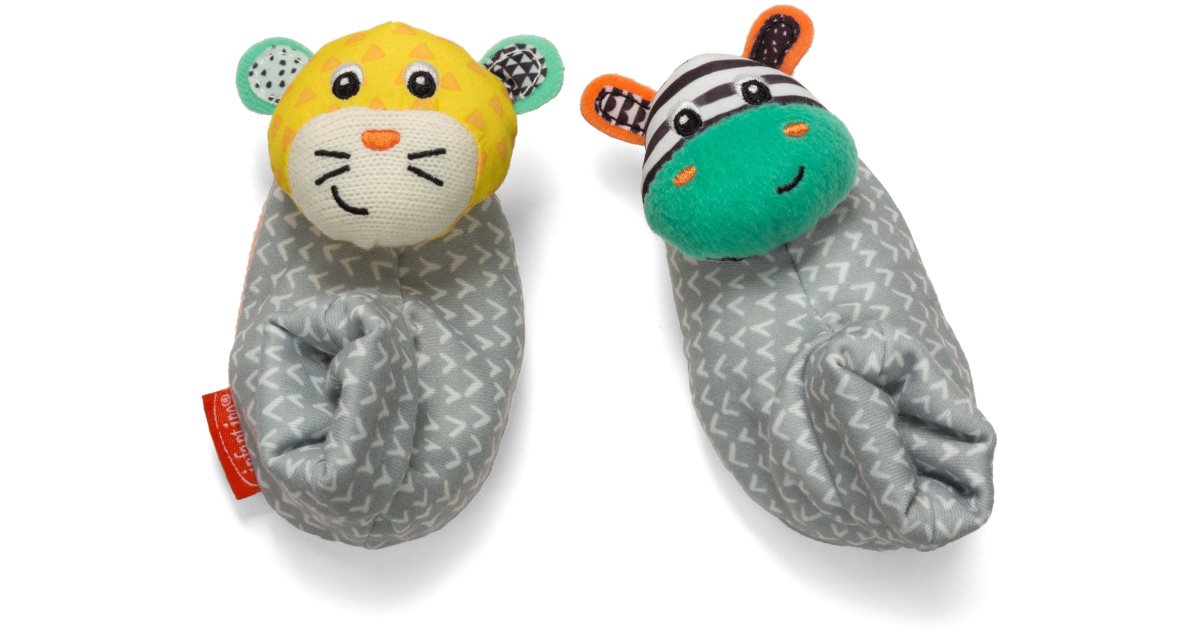 Infantino Foot Rattles Zebra and Tiger baby shoes with rattle | notino ...