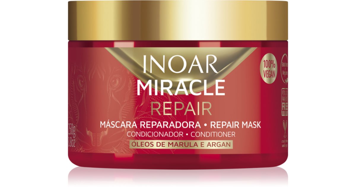 INOAR Miracle Repair regenerating mask for dry and damaged hair ...