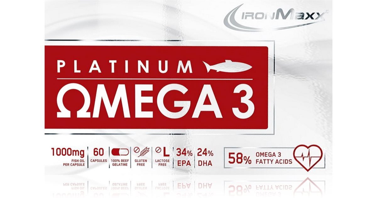 IronMaxx Platinum Omega 3 capsules aux acides gras essentiels | notino.fr