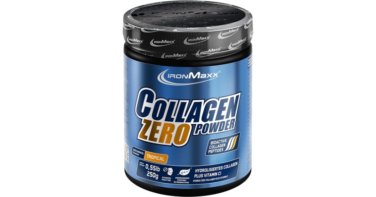 IronMaxx Collagen Powder Zero aide à la bonne santé des os et des dents ...