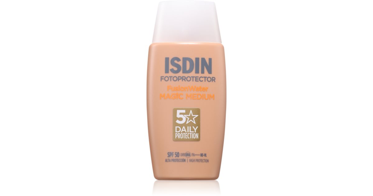 ISDIN Fotoprotector FusionWater Magic Medium SPF50 fluide teinté léger ...