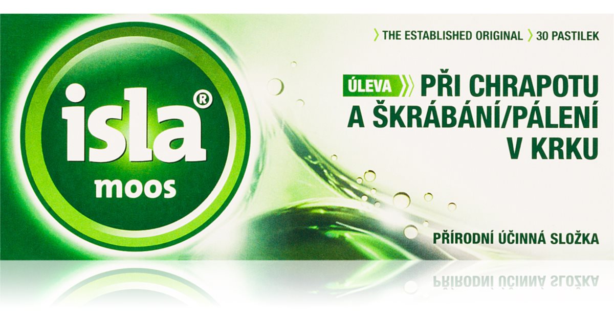 Isla Isla Moos pastilky proti bolesti v krku, suchému kašli a chrapotu ...