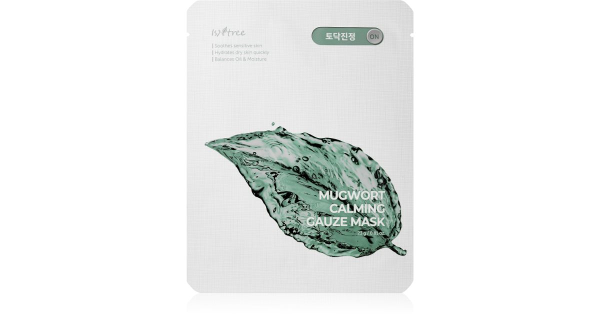 Isntree Real Mugwort soothing sheet mask for sensitive and irritable ...