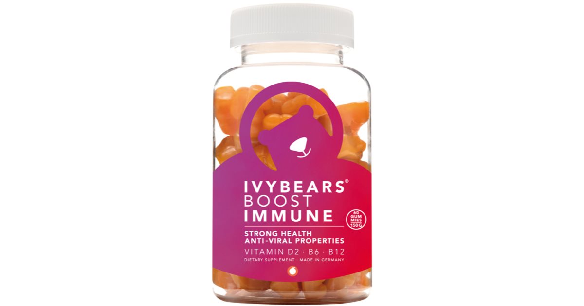 Ivy Bears Boost Immune Gummibärchen zum Kauen zur Stärkung des ...