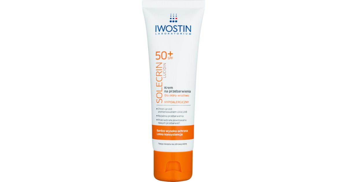 Iwostin Lucidin Lightening Protection Cream against Age Spots SPF 50 ...