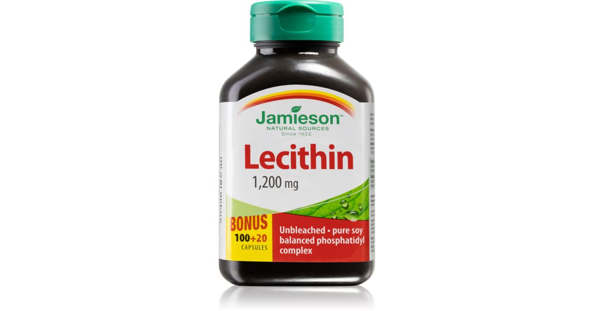 Jamieson Lecithin 1200 mg Kapseln zur Unterstützung der Hirnfunktion und zur ...