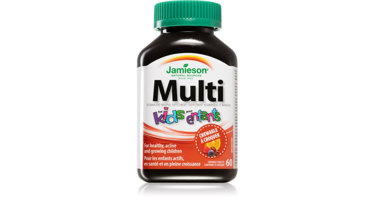 Jamieson Multi Kids tablety na cmúľanie s multivitamínovým komplexom ...