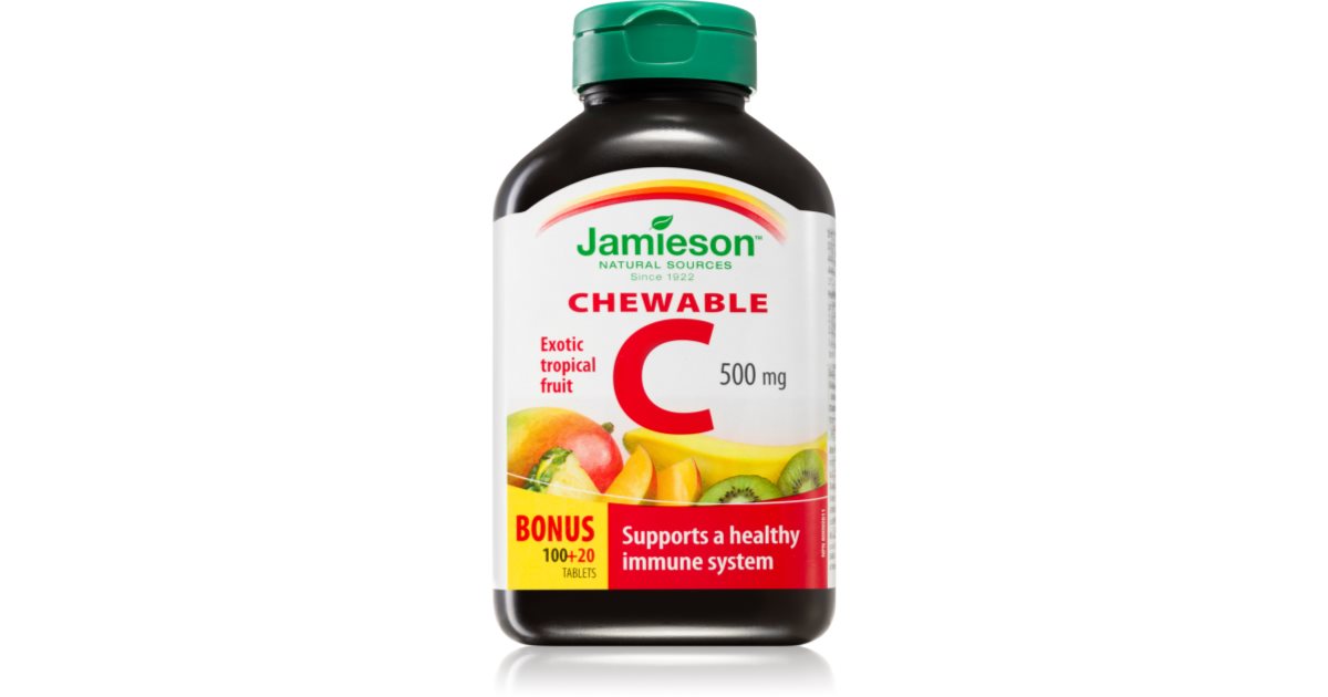 Jamieson Chewable C 500 mg cucavé tablety pro posílení imunity recenze ...