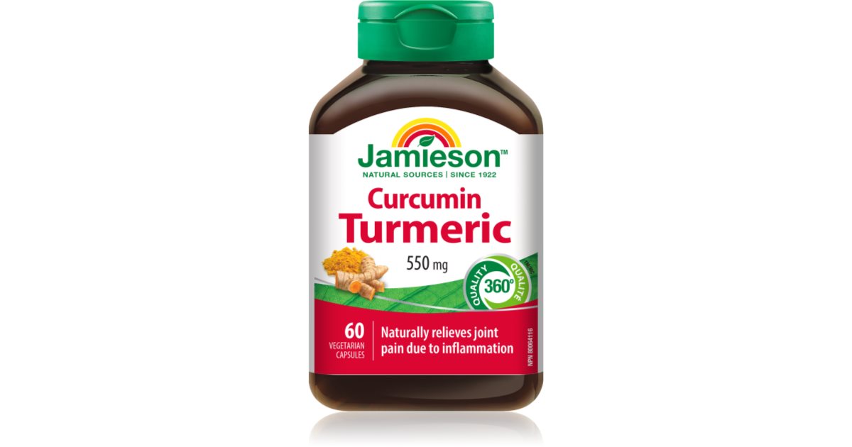 Jamieson Curcumin Turmeric 550 mg capsules aux effets antioxydants ...