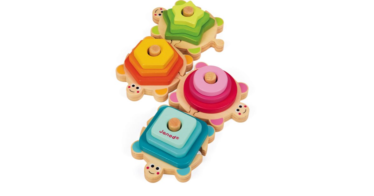 Janod Wooden Stackable Turtles activity puzzle toy wooden | notino.co.uk