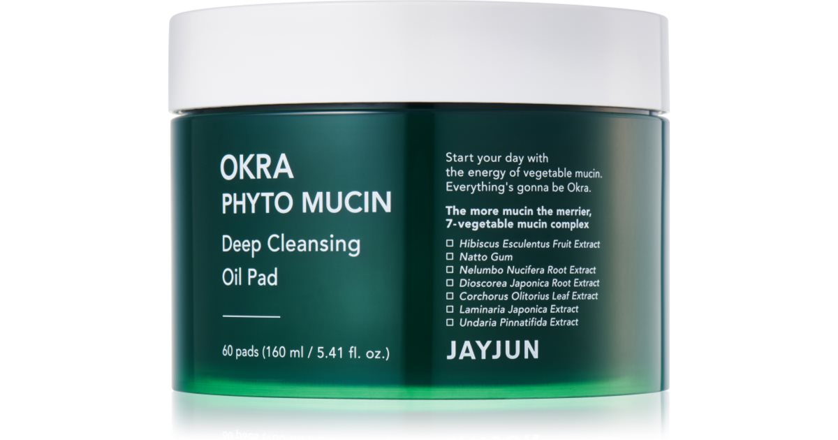 Jayjun Okra Phyto Mucin makiažo valymo diskeliai su eteriniais aliejais ...