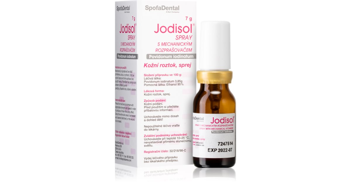 Jodisol Jodisol SPRAY 38,5mg/g dermální sprej na drobná poranění ...