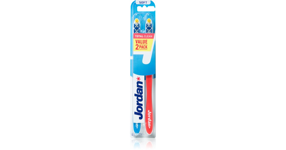 Jordan Total Clean Soft 2 pack toothbrush | notino.co.uk