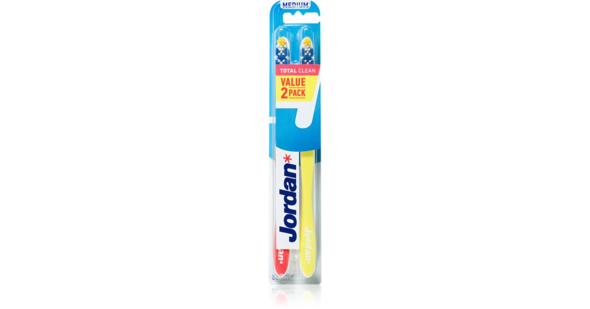 Jordan Total Clean Medium 2 pack Toothbrush | notino.ie