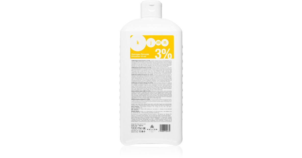 Kallos KJMN Professional Hydrogen Peroxide révélateur 3% 10 Vol ...
