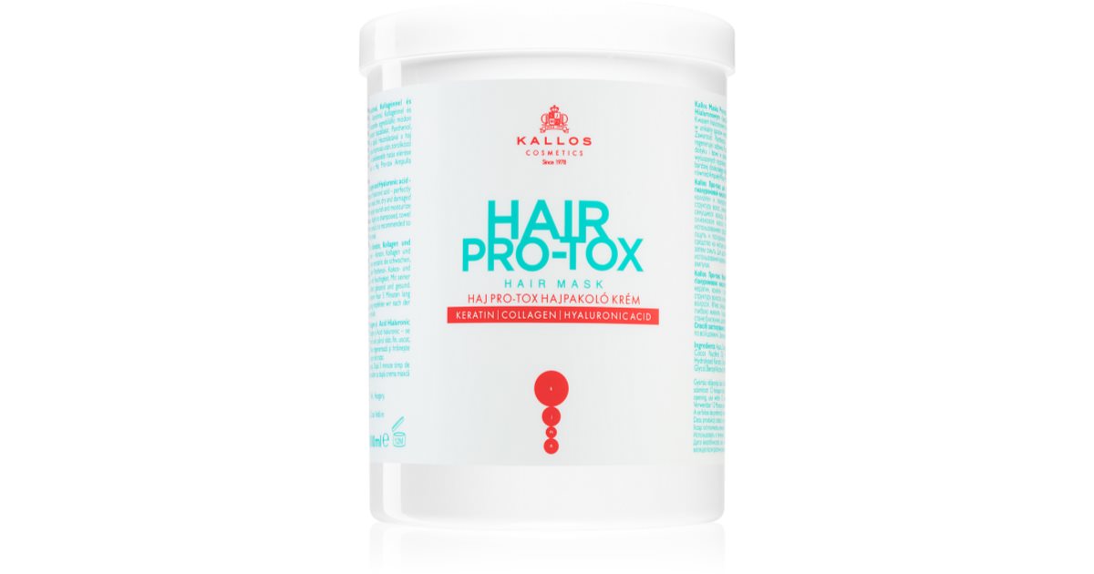 Прегледи на Kallos Hair Pro-Tox маска за слаба и увредена коса с ...