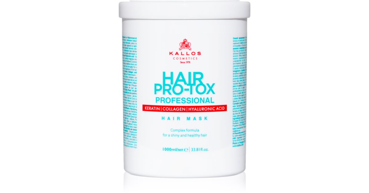 Kallos Hair Pro-Tox μάσκα για αδύναμα και ταλαιπωρημένα μαλλιά με έλαιο ...