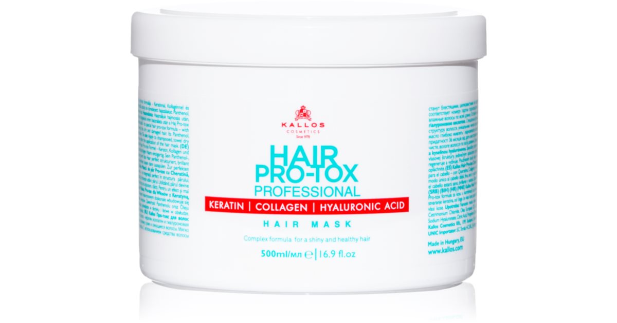 Kallos Hair Pro-Tox Mask for Fine and Damaged Hair with coconut oil ...