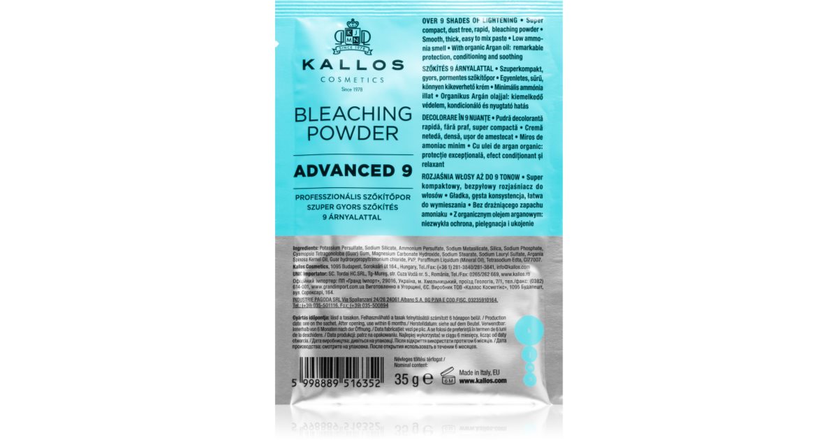 Kallos Bleaching Powder Advanced 9 highlighting powder | notino.co.uk