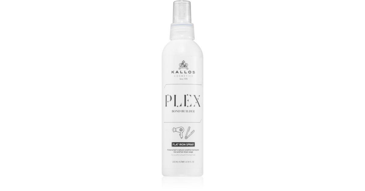 Kallos Plex Flat Iron Spray heat protection spray for use with flat ...
