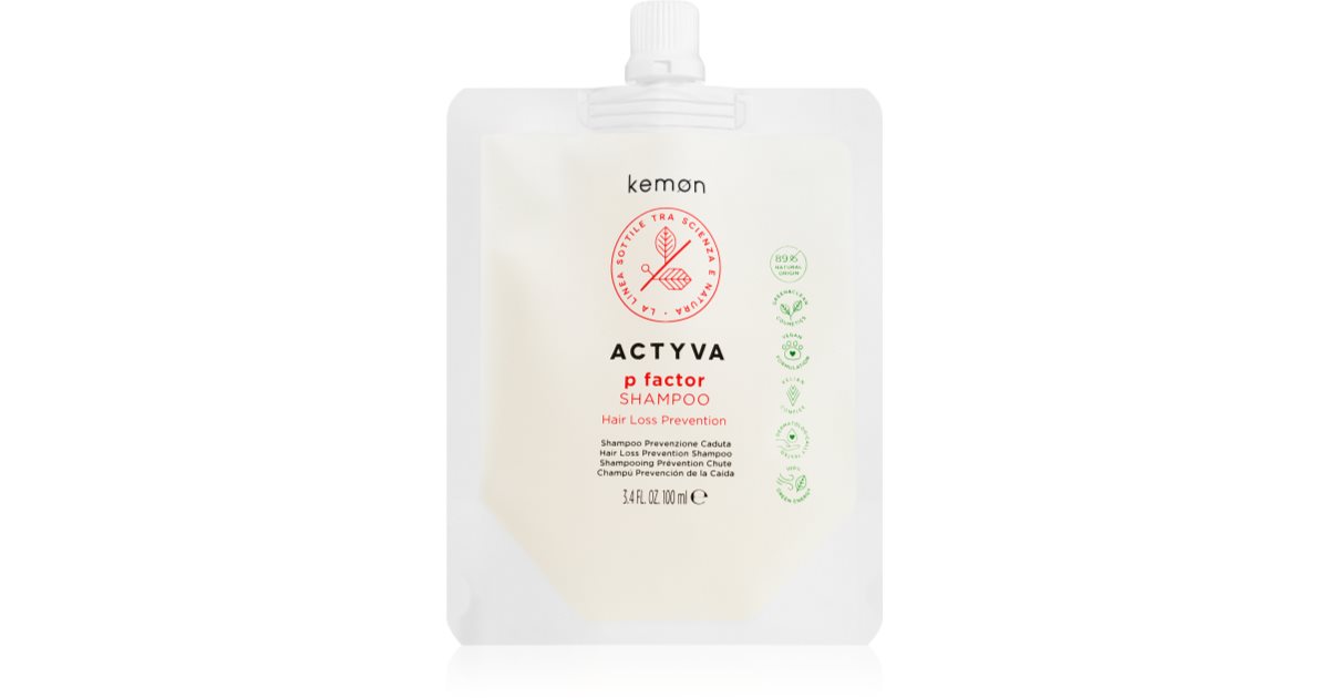 Kemon Actyva P Factor hiustenlähtöä ehkäisevä shampoo | notino.fi