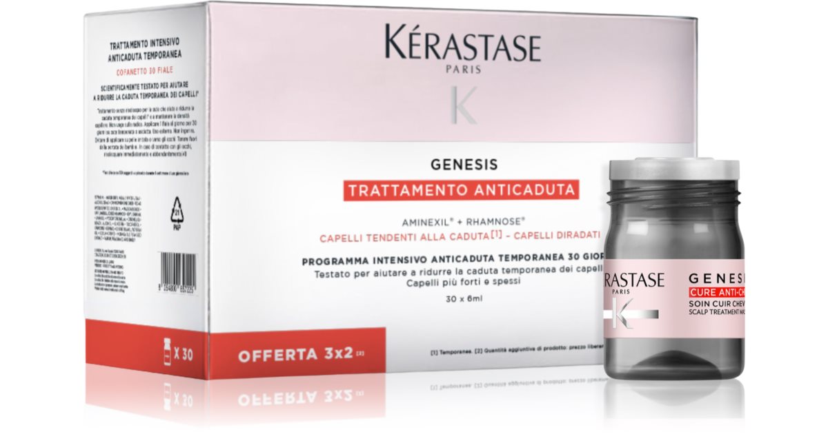Kérastase Genesis Ampoules Cure Anti-Chute Fortifiantes cuidado capilar ...